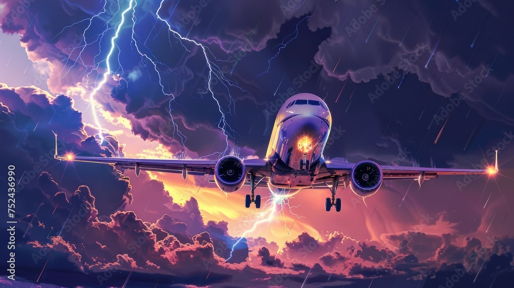 Commercial airplane struck by lightning mid-flight - An exciting image ...