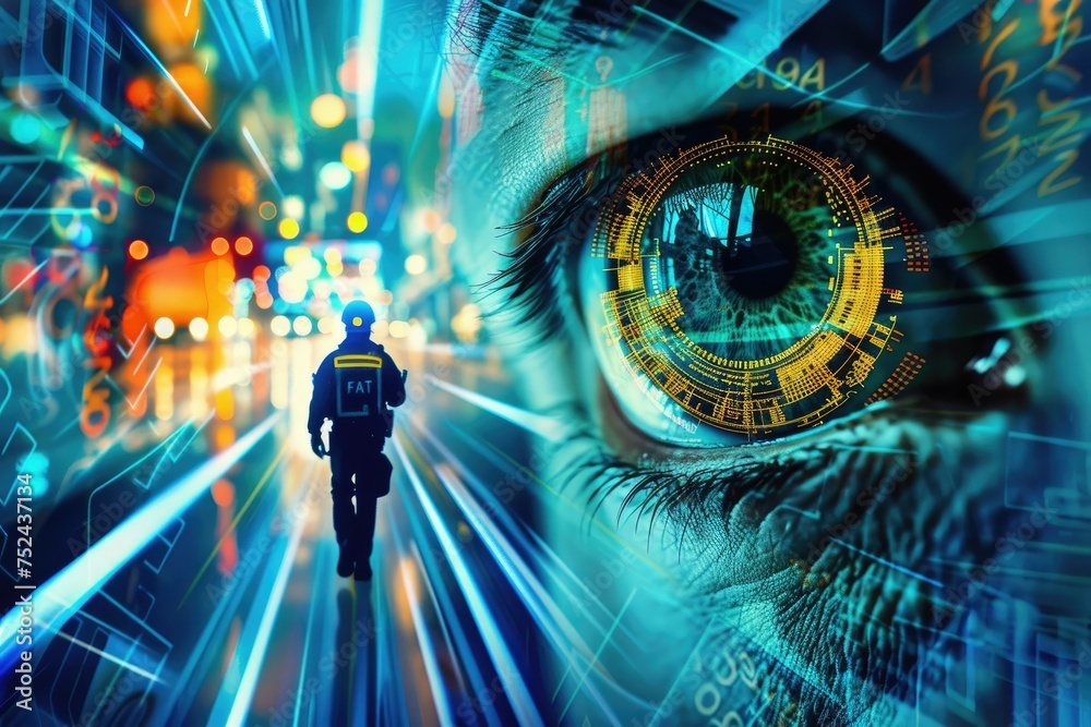 Futuristic human eye with digital augmentation - A conceptual view of a ...