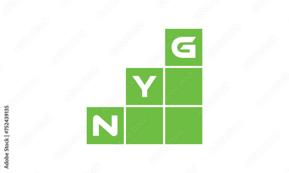 NYG initial letter financial logo design vector template. economics ...