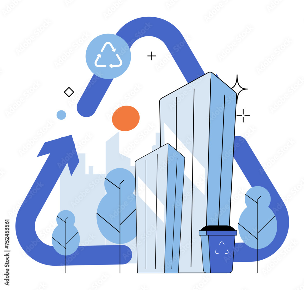 Clean city. Vector illustration. The city recognizesimportance of ...