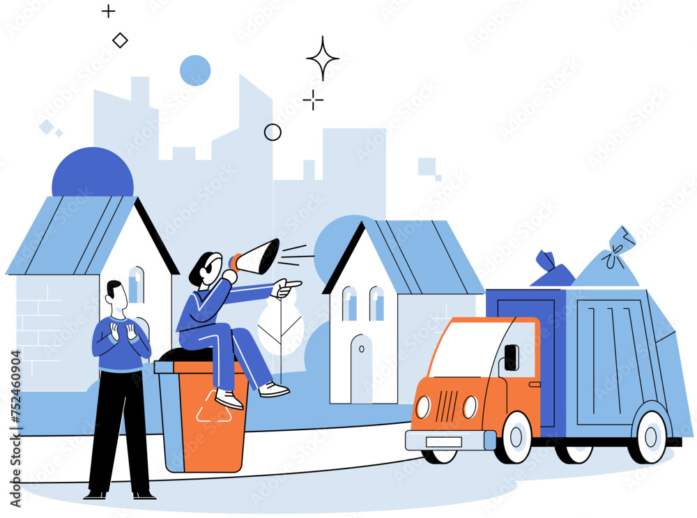 Clean city. Vector illustration. By creating supportive environment for ...
