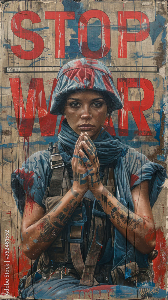 Powerful STOP WAR message depicted through clasped hands in solidarity ...