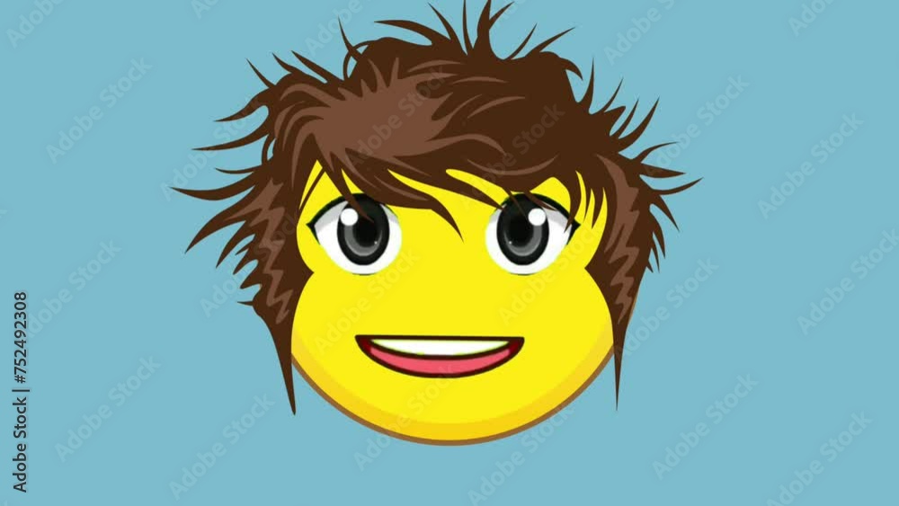 Face expressions emoticon on green background chroma key. Various ...