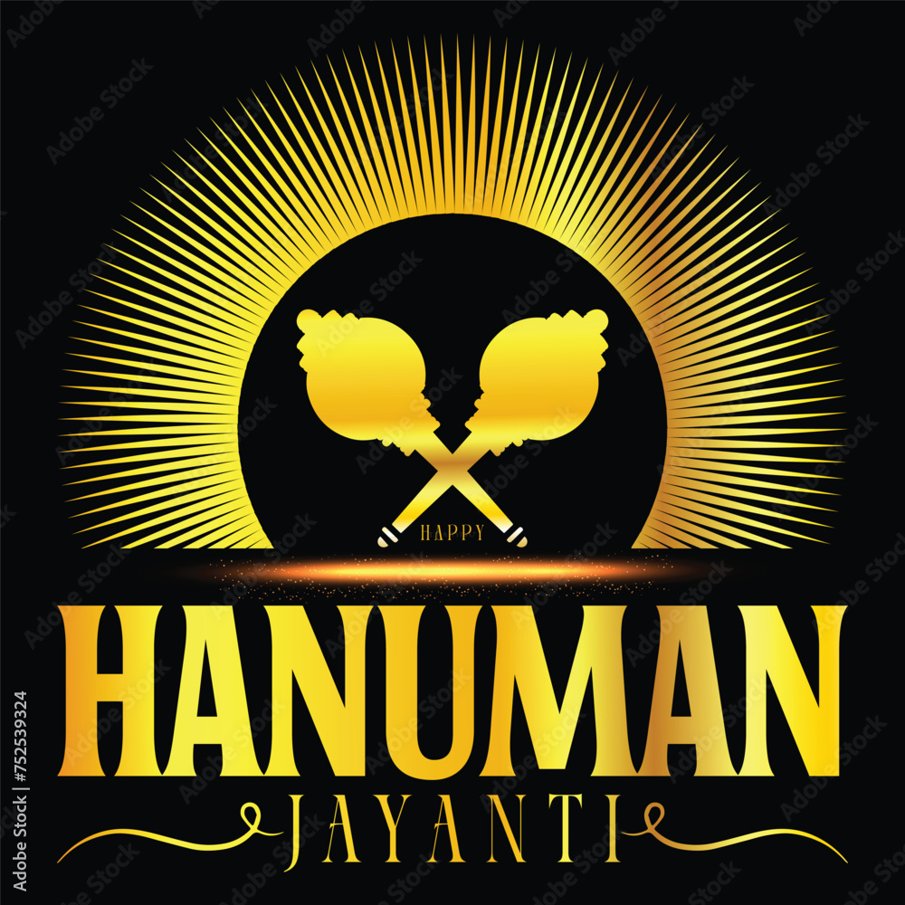 Vector happy hanuman jayanti typography design vector illustration ...