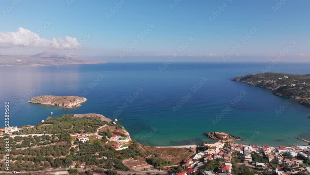 Vidéo Stock Crete, Greece. Aerial drone shot. Falassarna Beach in ...