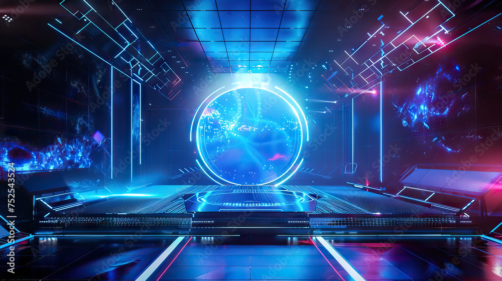 A futuristic stage concept designed to elevate product showcases ...
