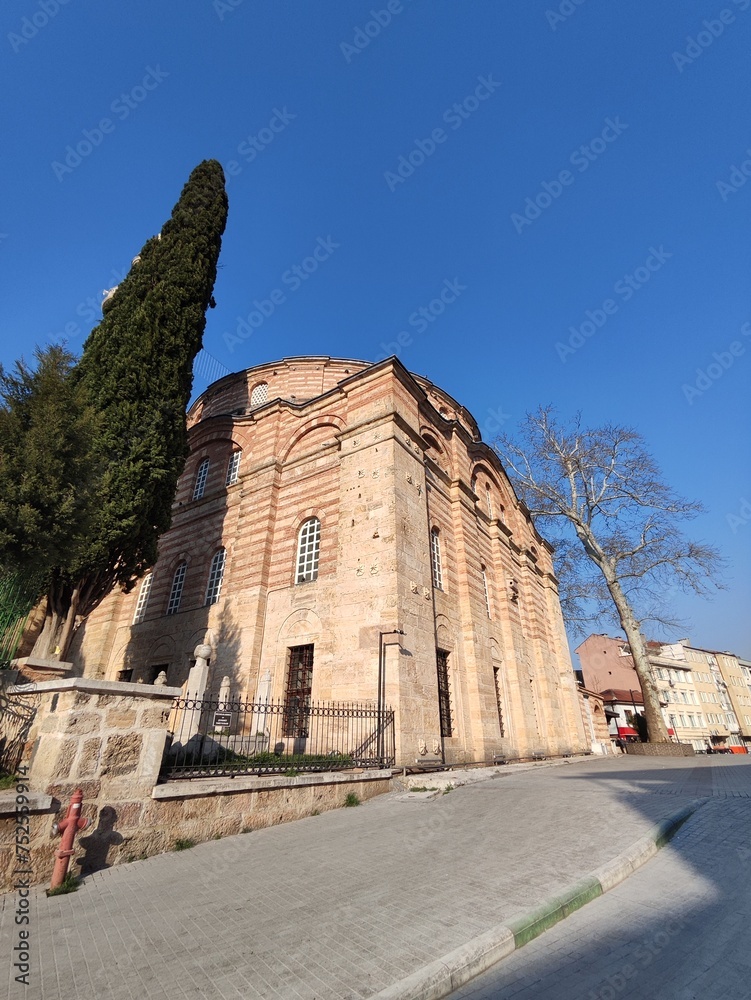 Bursa-Turkey Emirsultan Mosque among cypress and plane trees Stock ...