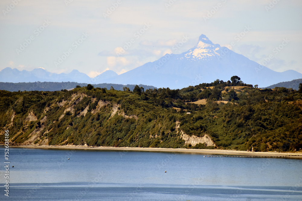 cordillera de los andes, chiloe, corcovado, volcano Stock Photo | Adobe ...