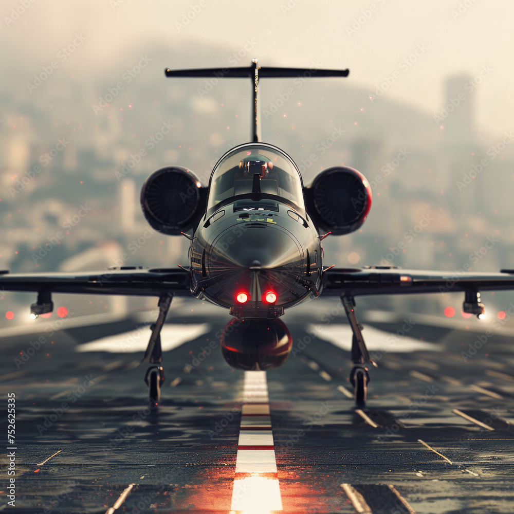 Precision Landing, a VTOL jet landing on a helipad, verticle take off ...