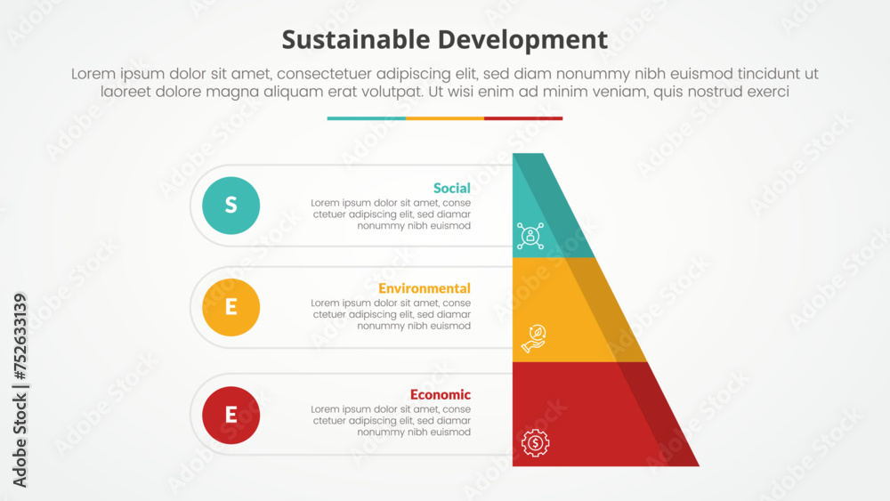 SEE sustainable development infographic concept for slide presentation ...