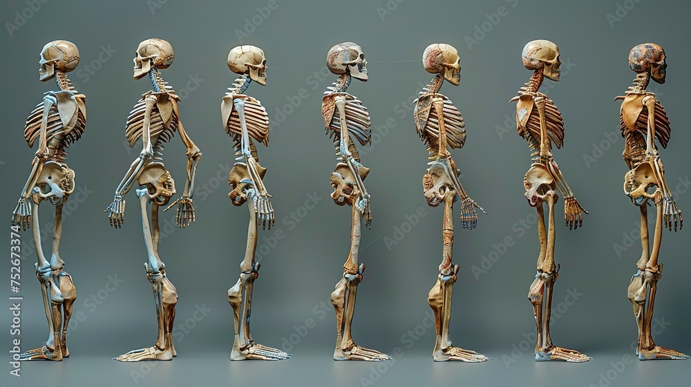 Human Skeleton System Bone Joints Anatomy Stock Illustration | Adobe Stock
