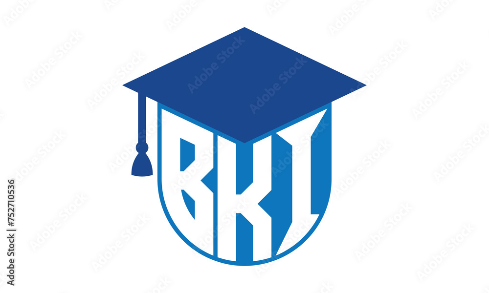 BKI initial letter academic logo design vector template. school college ...