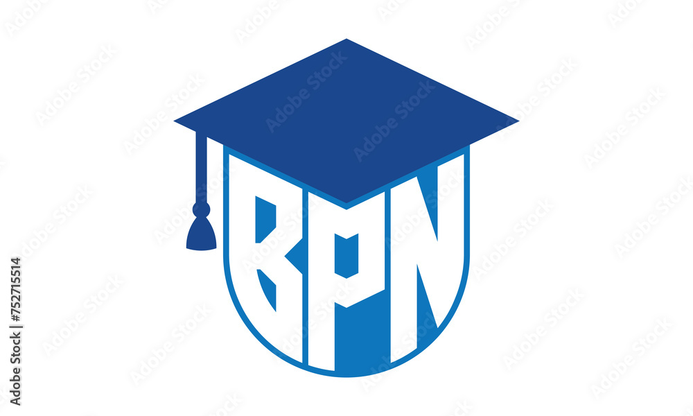 Vecteur Stock BPN initial letter academic logo design vector template ...