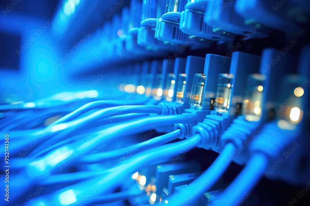 Connection of optical fiber cable technology background, Fiber Optic ...