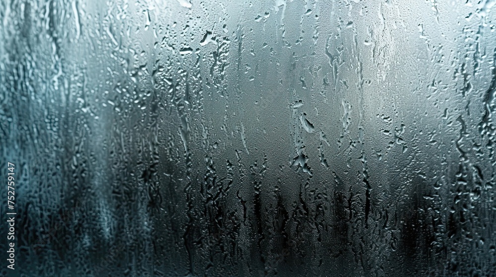 Glass background with drops of condensation. Transparency, mirror ...