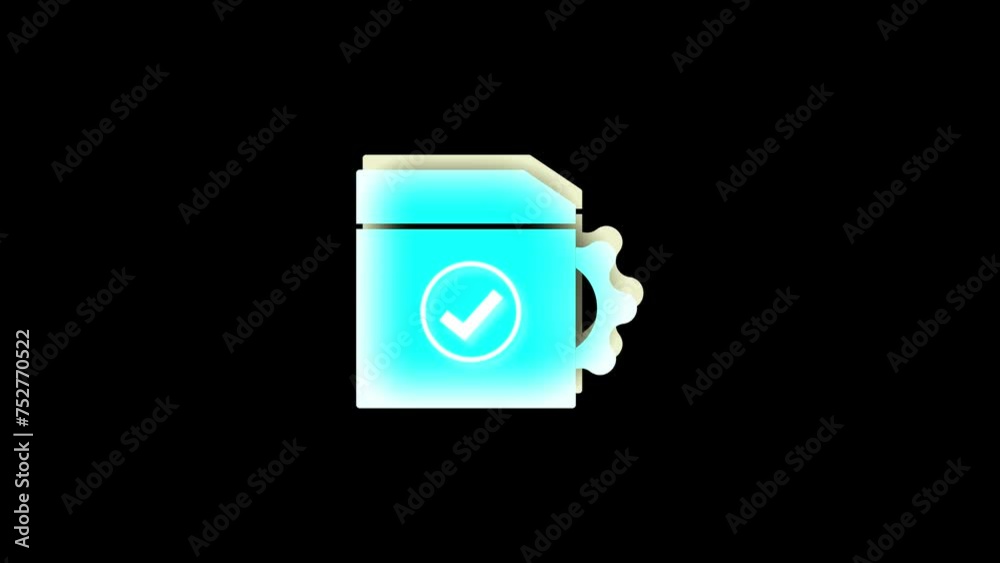 Folder icon. Document management icon animation. Document file ...