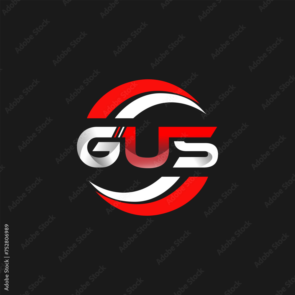 GUS logo. G U S design. White GUS letter. GUS, G U letter logo design ...
