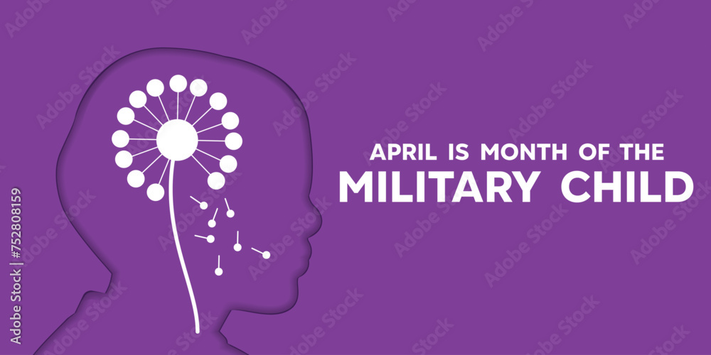 Month of the Military Child. Child and dandelion. Great for Cards ...