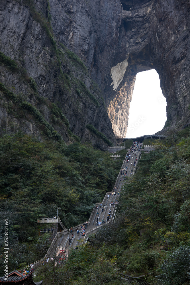 Tian-Men-Shan : Zhangjiajie China - Circa October, 2023: Landscape ...