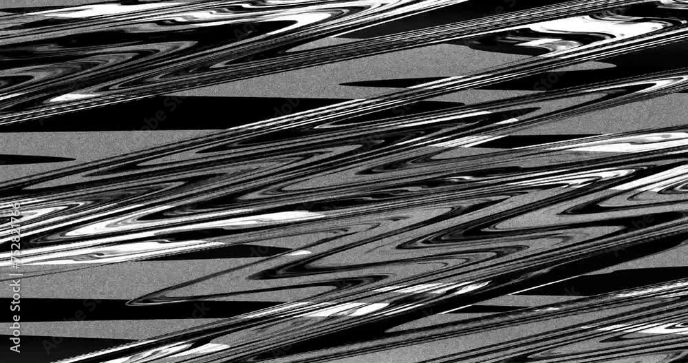 Retro TV screen flicker effect. Screen distortion and error, weak ...