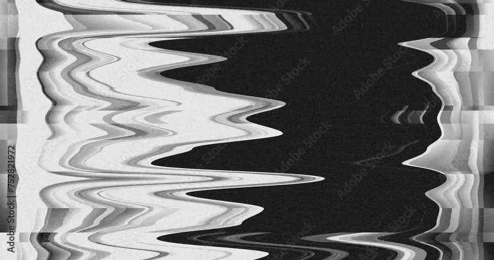 Retro TV screen flicker effect. Screen distortion and error, weak ...