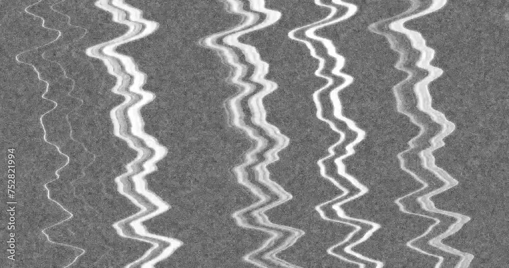 Retro TV screen flicker effect. Screen distortion and error, weak ...