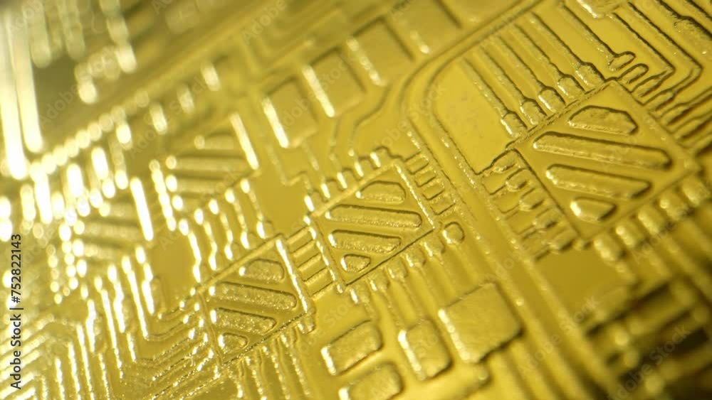 Zoomed-in view showcases the brilliance of a crypto coin, epitomizing ...