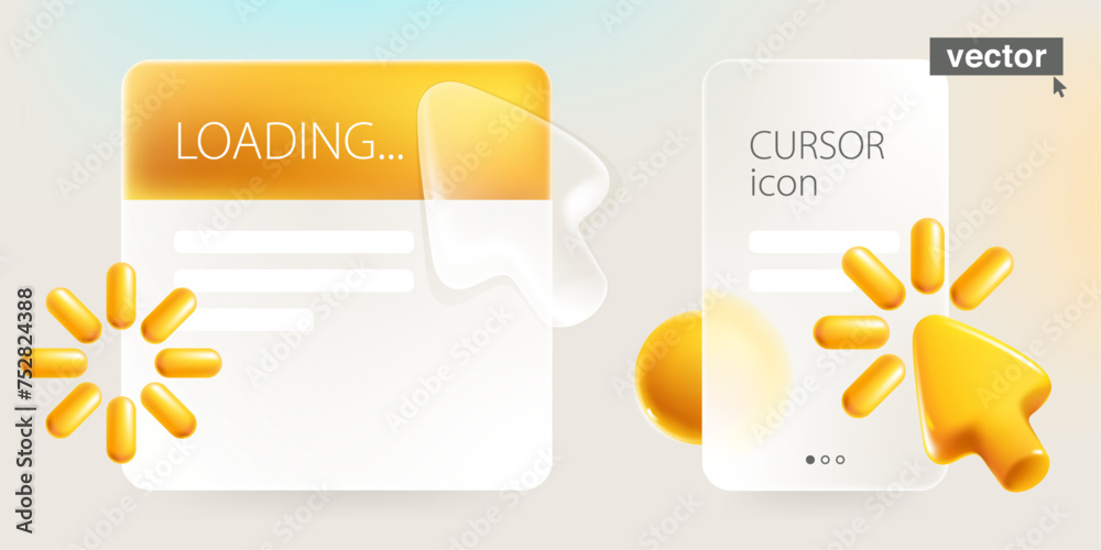 Transparent presentation screen in Glassmorphism style with realistic ...