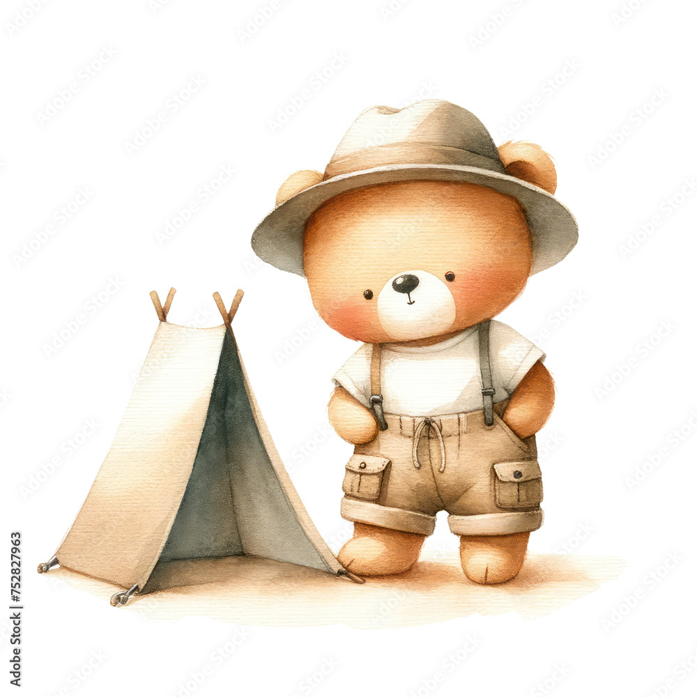Teddy Bear Camper Adventure | Cute Toy Camping in Nature Miniature ...