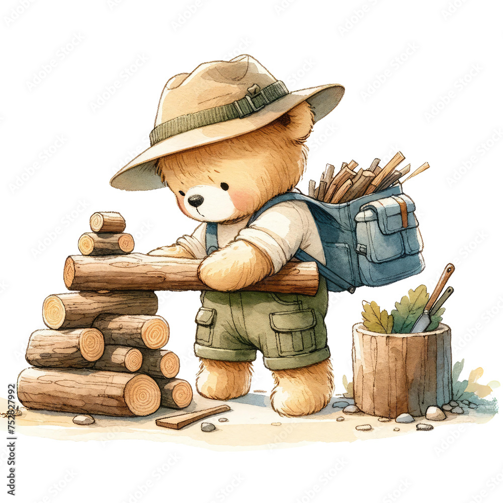 Teddy Bear Camper Adventure | Cute Toy Camping in Nature Miniature ...