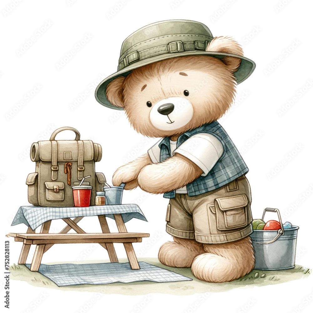 Teddy Bear Camper Adventure | Cute Toy Camping in Nature Miniature ...