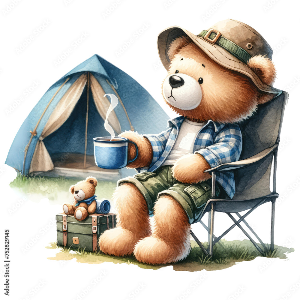 Teddy Bear Camper Adventure | Cute Toy Camping in Nature Miniature ...