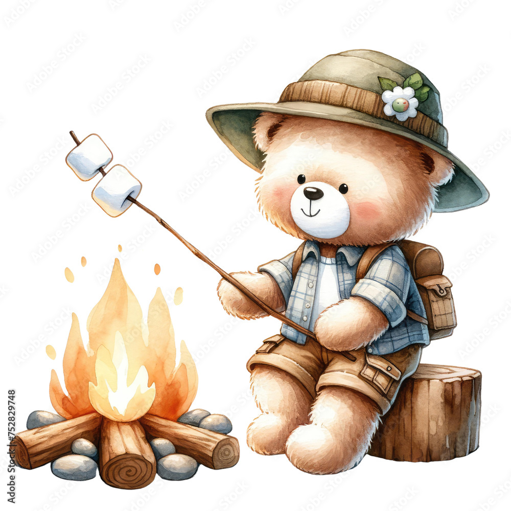Teddy Bear Camper Adventure | Cute Toy Camping in Nature Miniature ...