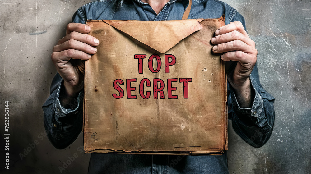 Man about to open a top secret document inside a file Stock Photo ...