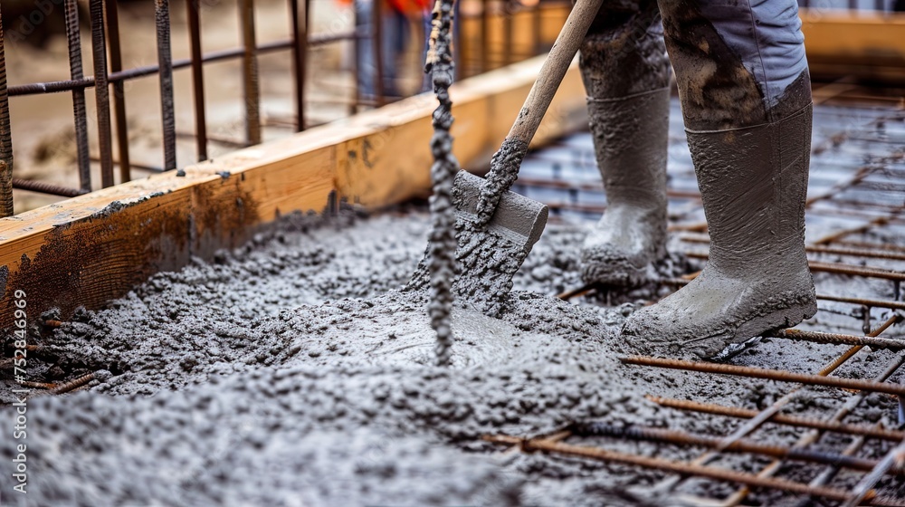 Builders are laying the foundation for a house. House, foundation ...