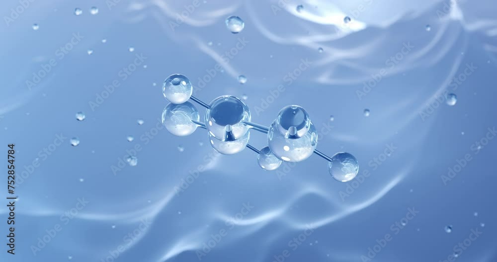 Acrolein rotating molecular structure, 3d model of molecule ...