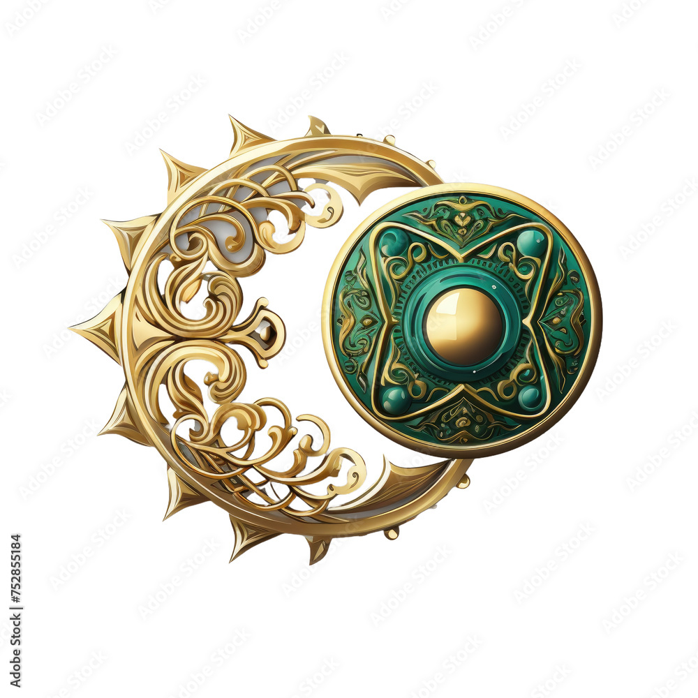 Celtic sun and moon symbols, realistic,st patrick's day, 3D style and ...