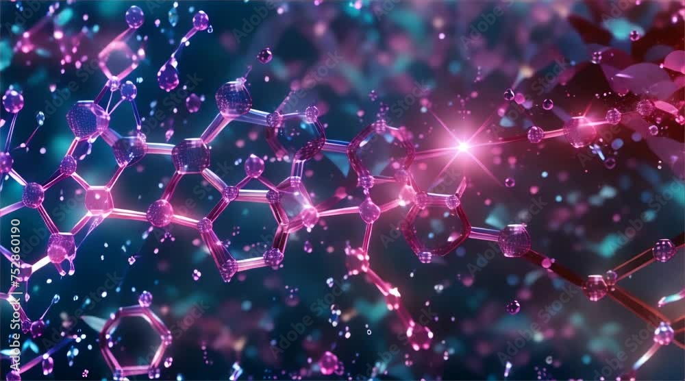 Video depicting close-up views of molecular structures with a focus on ...