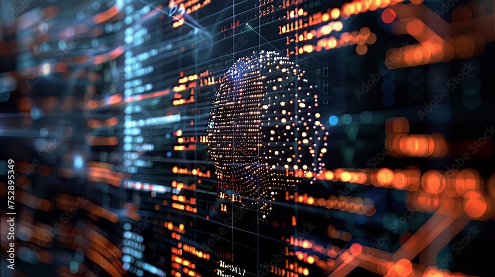 An AI Algorithm on a Computer Screen: A screenshot of a computer screen displaying a coded AI ...