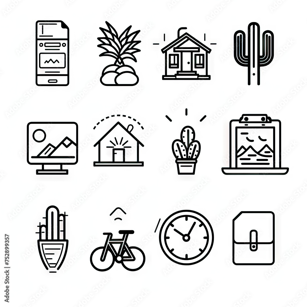 Online Oasis - Iconic Essentials. Sticker Collection. Multiple. Vector ...