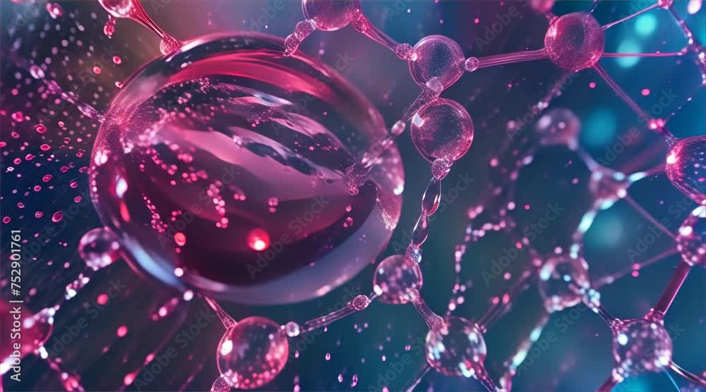 Vidéo Stock Video depicting close-up views of molecular structures with ...