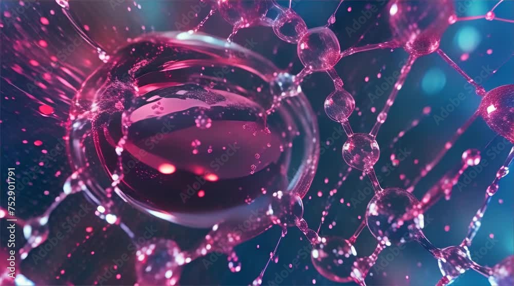 Video depicting close-up views of molecular structures with a focus on ...