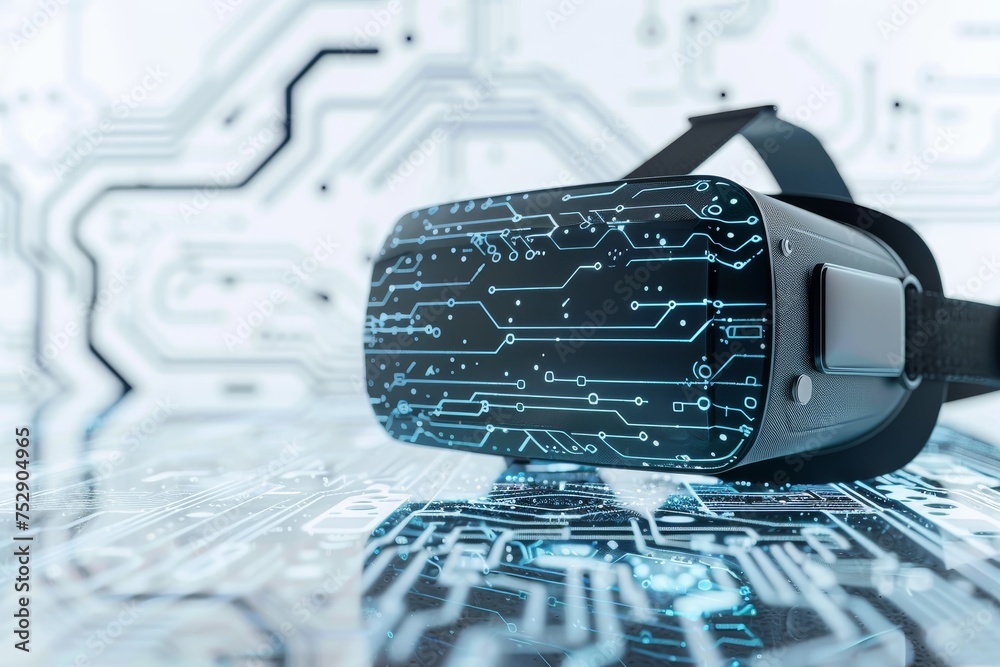 VR Digital Workspace Mixed Virtual Reality Goggles for interaction. AR ...