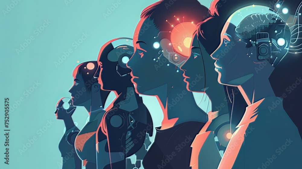 An AI Brainstorming Session: An illustration of a diverse group of AI ...