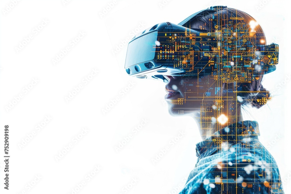 VR production Mixed Virtual Reality Visualization. AR Glasses Cooking ...