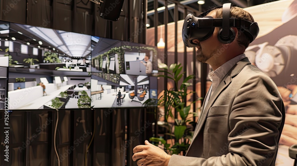 the virtual reality trade show journey of an entrepreneur, as they ...