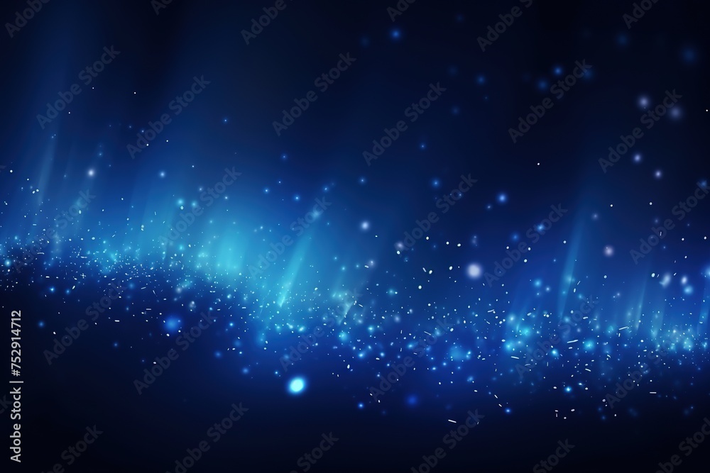 A sinuous wave of blue particles interspersed with points of light ...