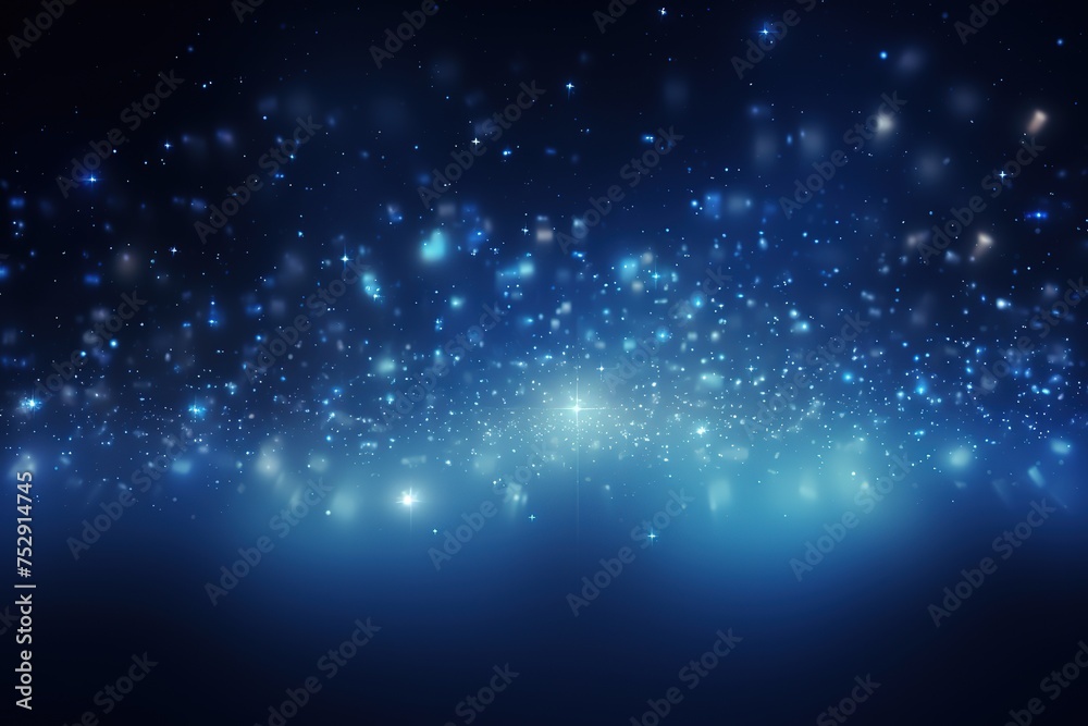 A sinuous wave of blue particles interspersed with points of light ...