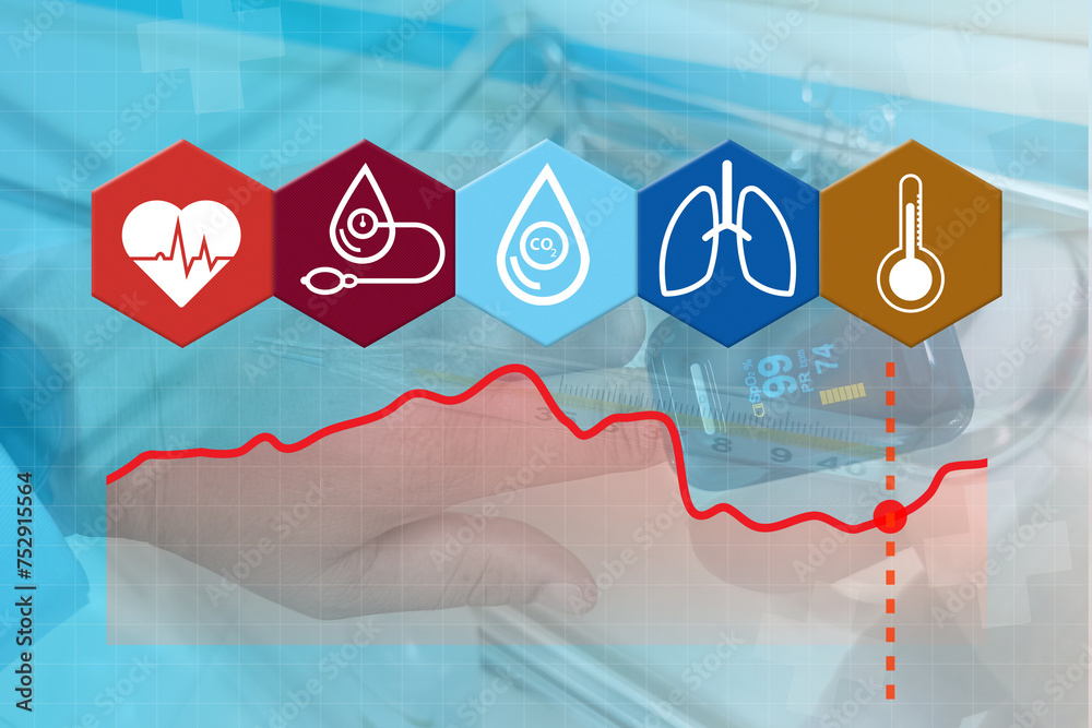 icon vital signs, blood pressure, cardiogram, clinic, doctor ...