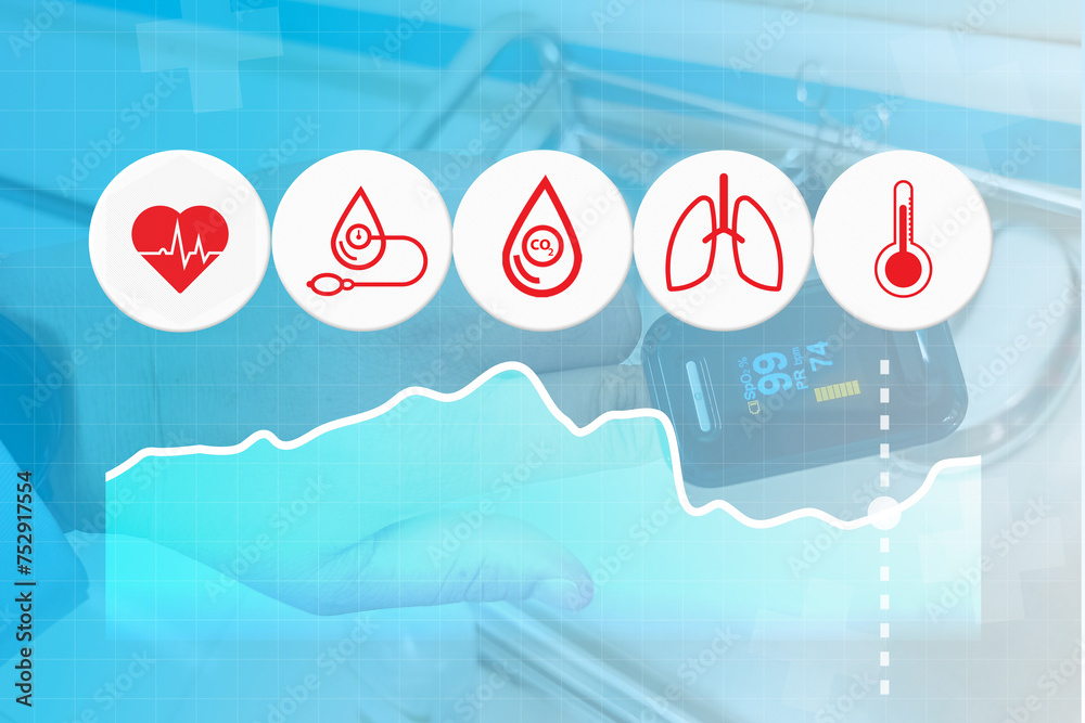 icon vital signs, blood pressure, cardiogram, clinic, doctor ...